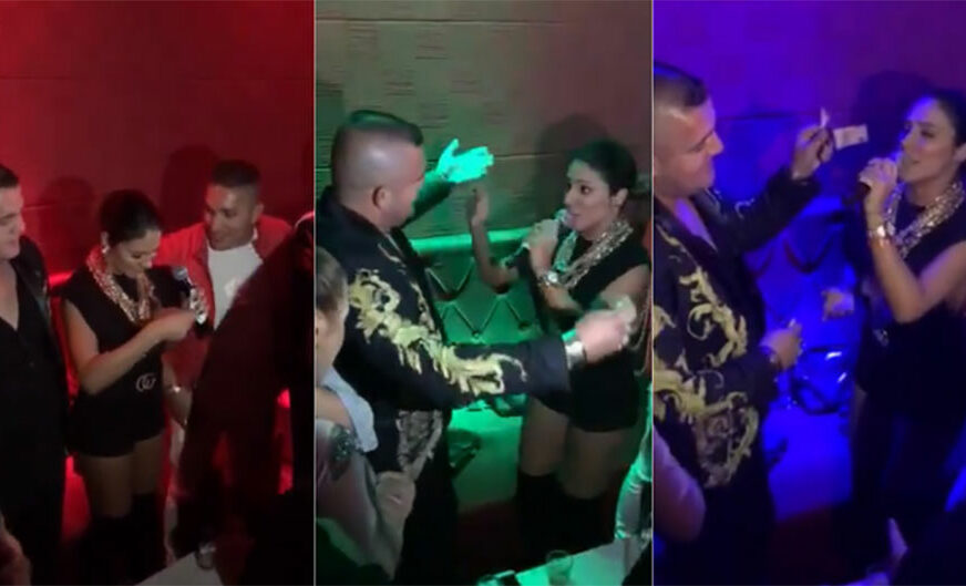 ŠOK SNIMAK Srpska pjevačica pjeva bogatom Albancu dok je on kiti evrima ...
