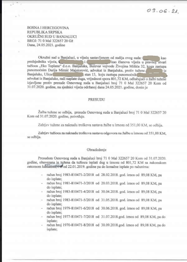 Okružni sud u Banjaluci donio pravosnažnu presudu: Nepotpisivanje ...