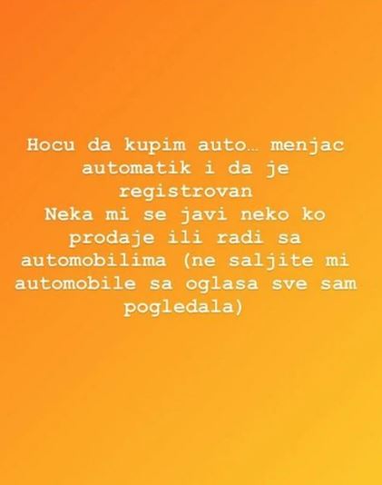 Oglasila se iz Egipta: Aleksandra Nikolić kupuje automobil, odlučila se ...
