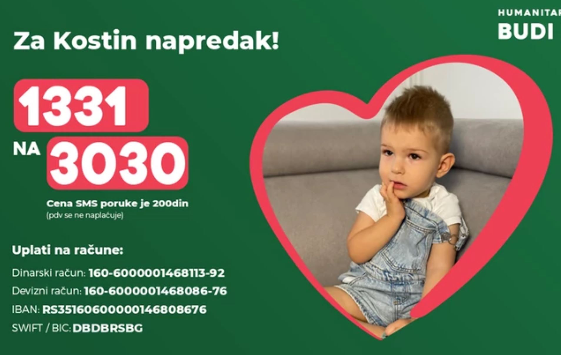 Malom Kosti je potrebna pomoć svih nas: Dječak (2) boluje od opasne ...