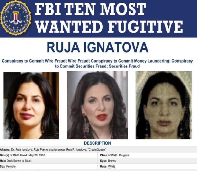 Ruža Ignatova među 10 najtraženijih FBI bjegunaca