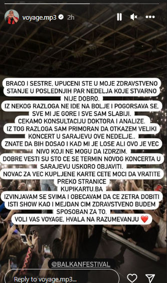 Vojaž u lošem zdravstvenom stanju, oglasio se i otkrio detalje