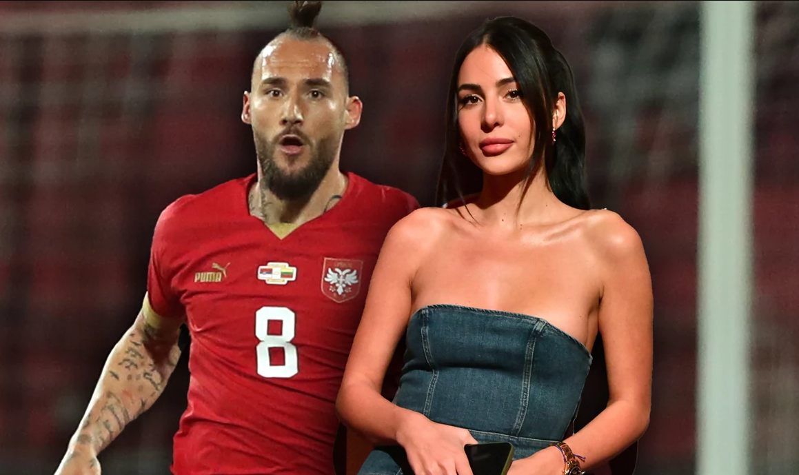 Nemanja Gudelj i Anastasija Ražnatović u zagrljaju