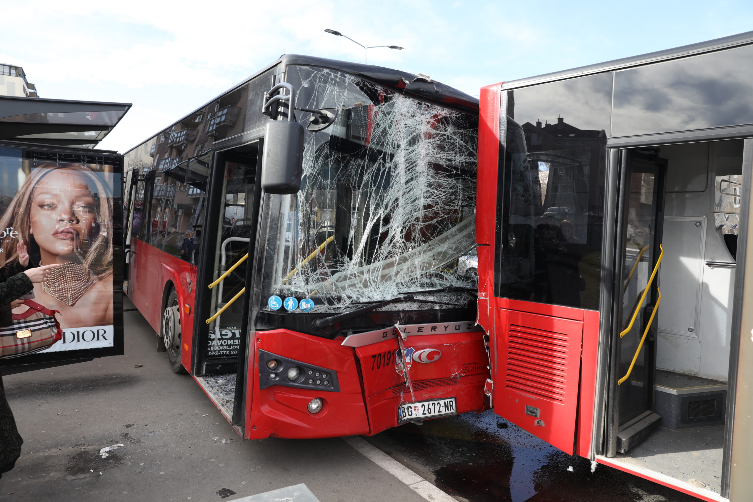 Sudar 2 autobusa u Beogradu