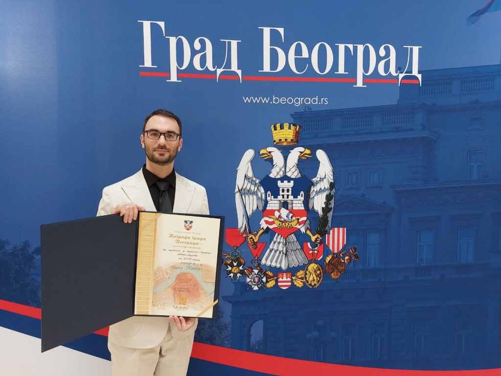 Marko Kovač iz Trebinja dobitnik nagrade grada Beograda