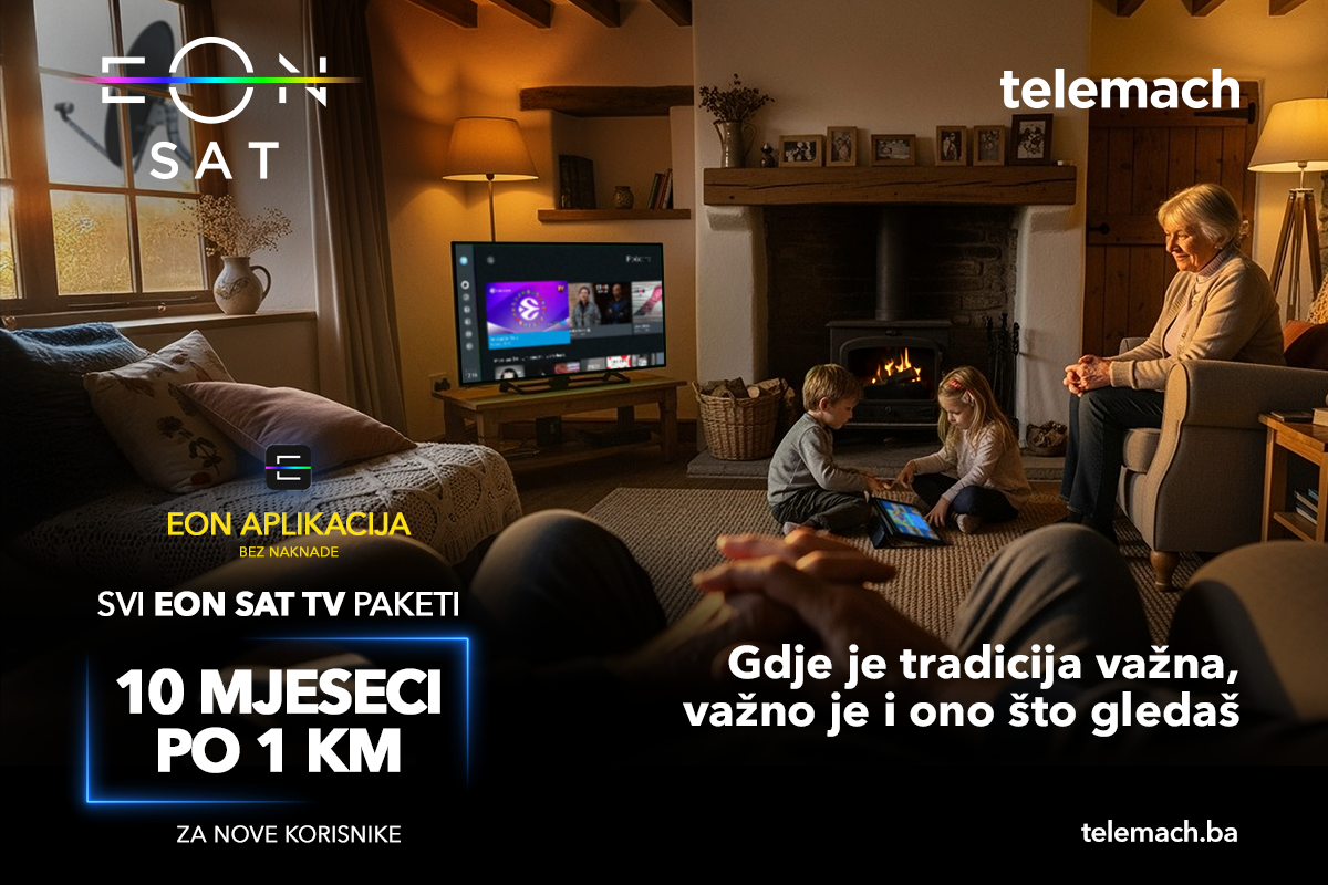 Svi EON SAT TV paketi - 10 mjeseci po 1 KM